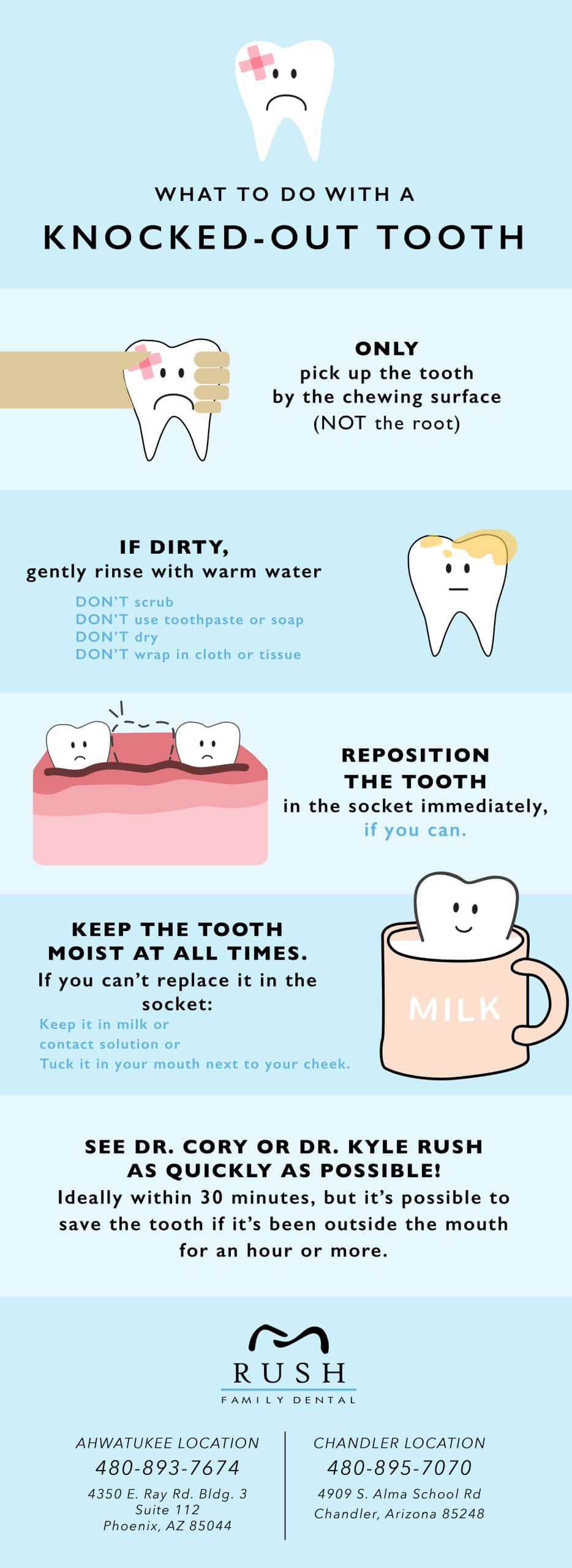 Knocked Out Tooth? | Rush Family Dental | Phoenix & Chandler